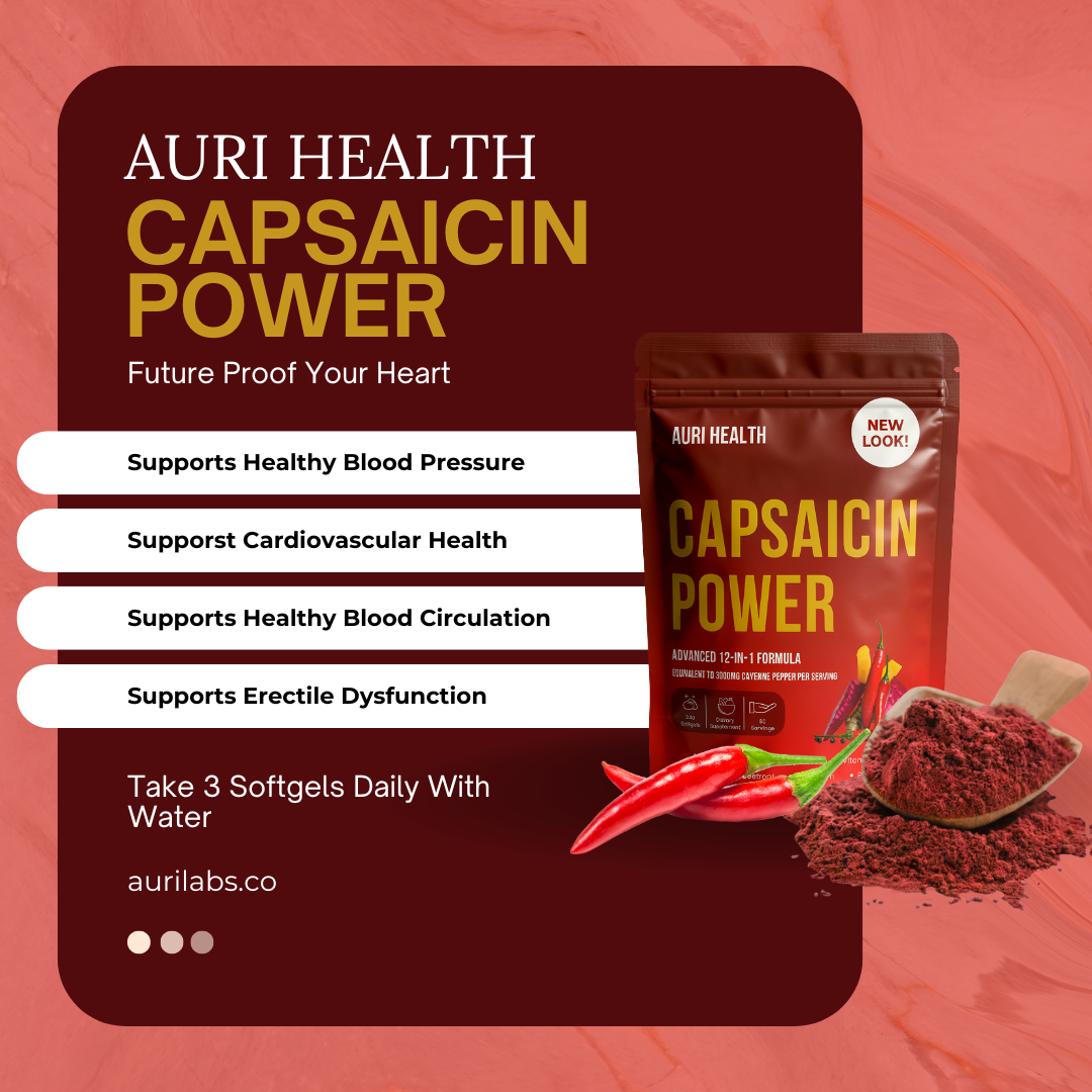 Support Vascular Function with Auri Health Capsaicin Softgels – Auri Labs