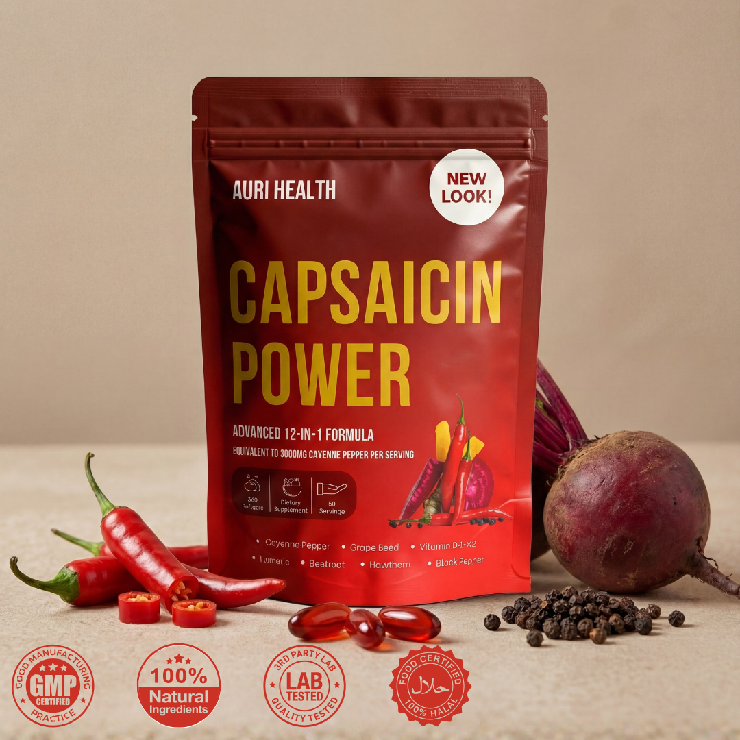 Support Vascular Function with Auri Health Capsaicin Softgels – Auri Labs